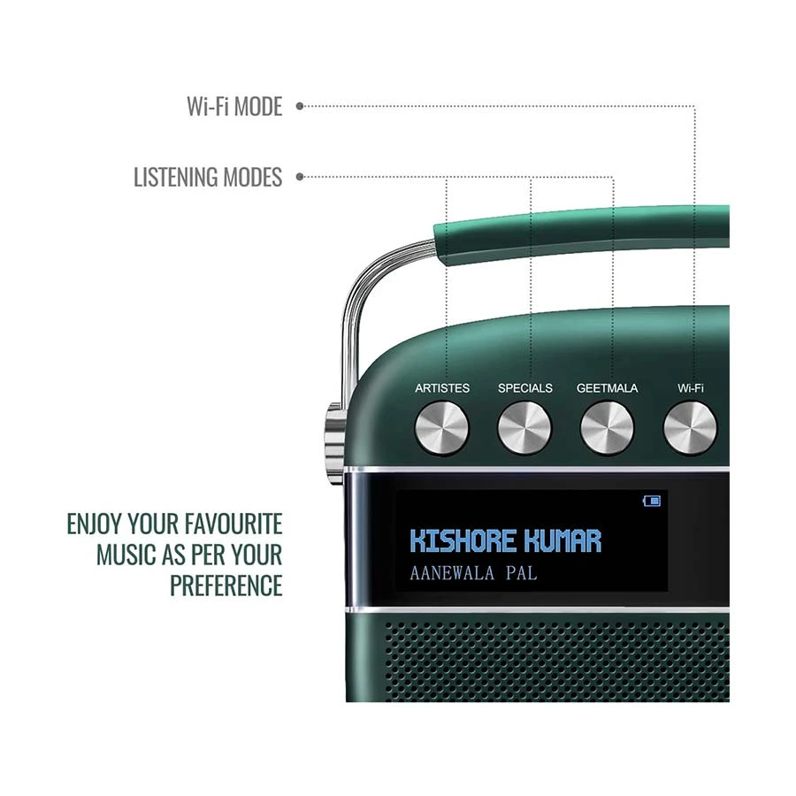 Saregama Carvaan 2.0 (WiFi) Hindi Emerald Green Music Player Price in ...